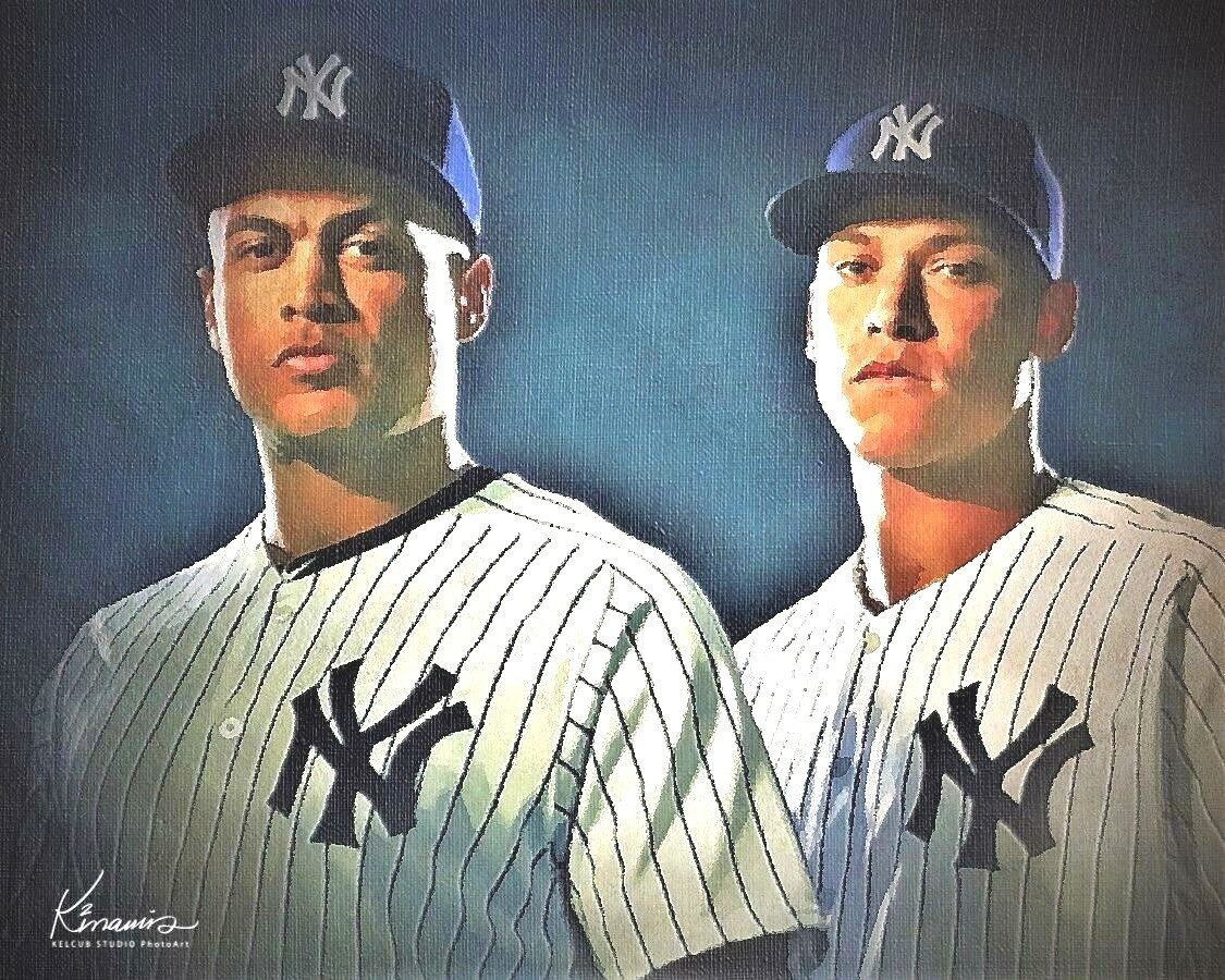 NY New York Yankees Murderers Row ~ Aaron Judge / G Stanton Oil Print ...