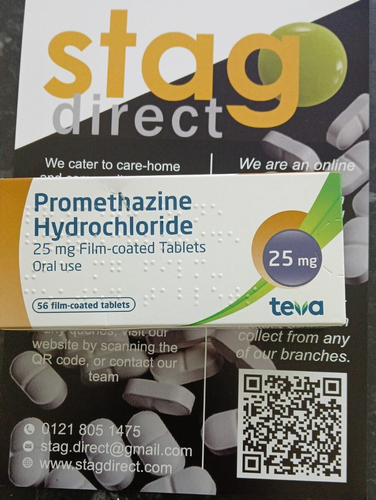 Promethazine 25mg - Travel Sickness, Sleep , Allergy - 56 Tablets TEVA ...
