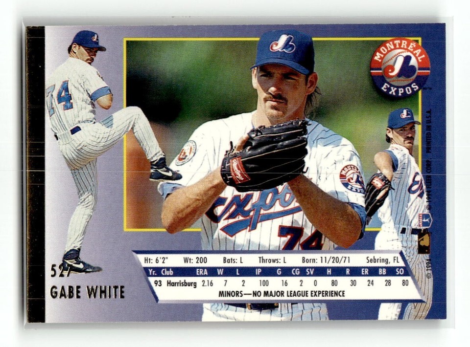 1994 Ultra #527 Gabe White Montreal Expos Baseball Card RC | eBay