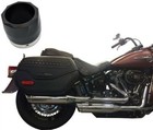 Tab 3.5" Short Chrome Slip-On Muffler Black Straight Tip Zombie Baffle ...