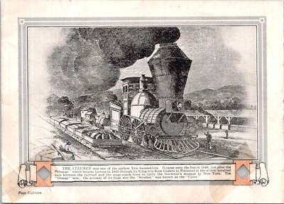 Steuben Locomotive 1846 Illustration "Giant"+Matt Shay Locomotive ...