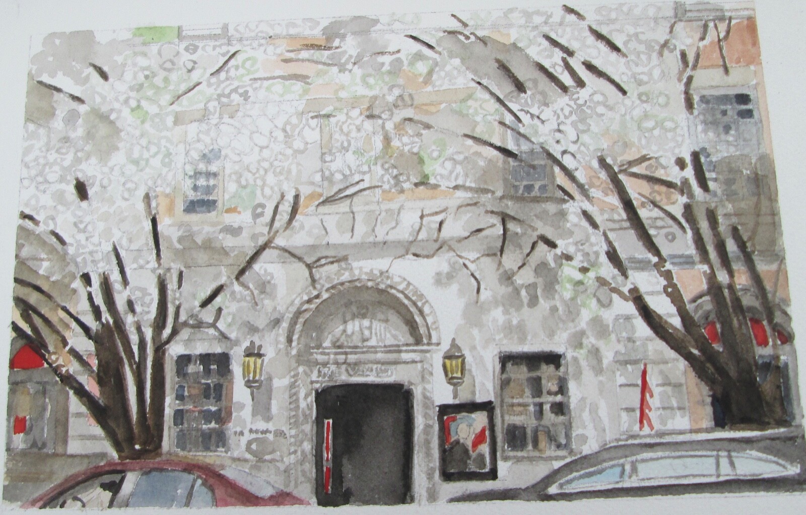 Gt. Barrington,MA, Apple Blossoms May 2014/ Orig, W/C /10"x14"/Mimi ...