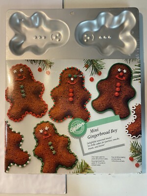 Wilton 6 Mini Gingerbread Boy Cake Pan - New Sealed | eBay