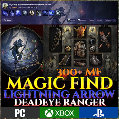 PATH OF EXILE 2 💎MAGIC FIND DEADEYE LIGHTNING ARROW 💎ENDGAME BUILD POE2 ...