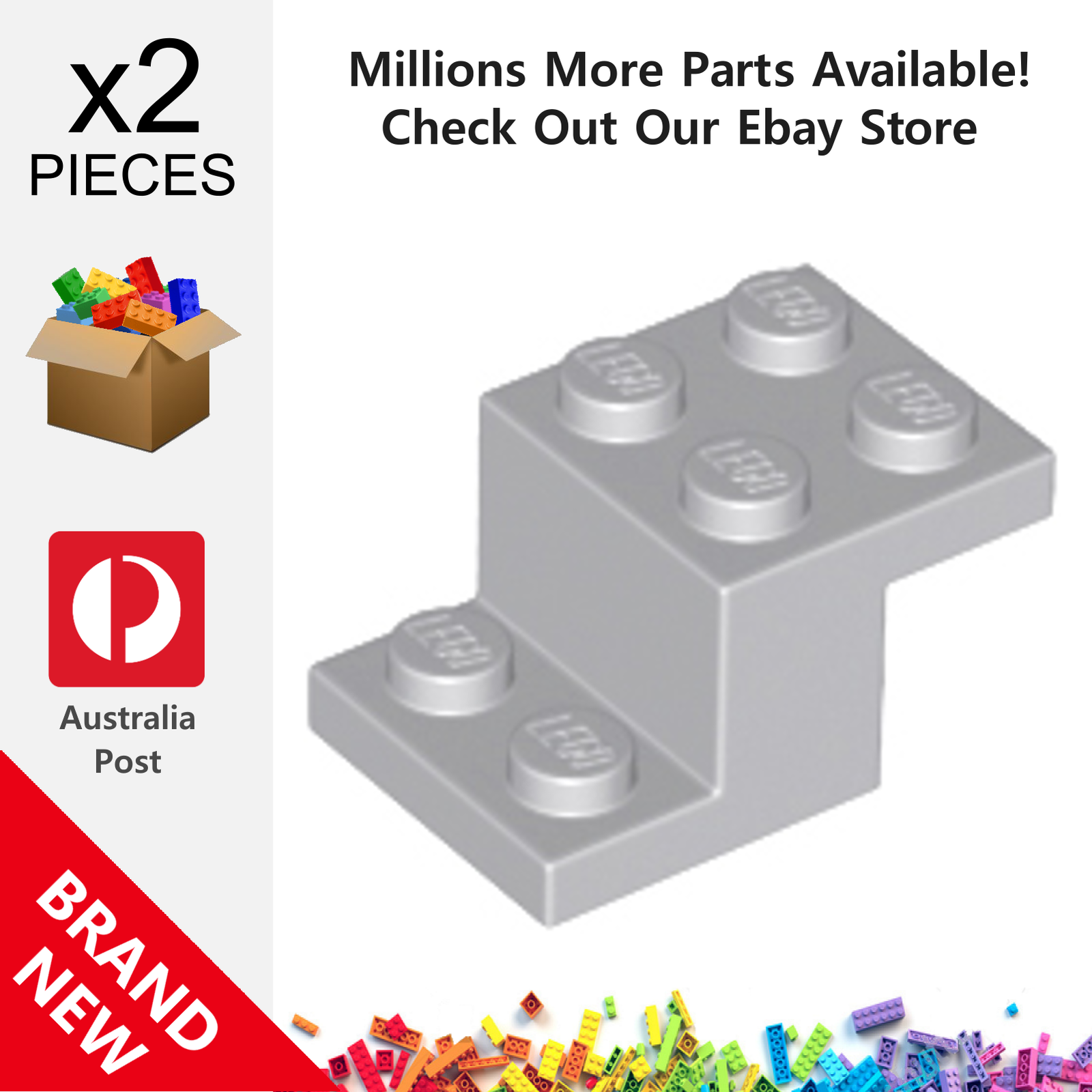 2x Genuine LEGO™ - Bracket 3 x 2 x 1 1/3 with Bottom Stud - 73562 New ...