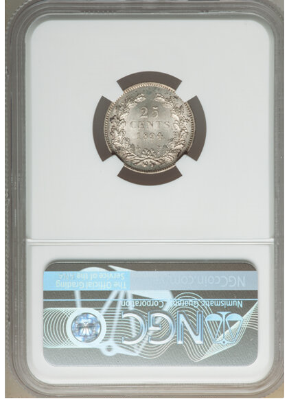 1894-Netherlands 25c - Wilhelmina (1890-1948) (MS 63-NGC) | eBay
