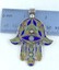 SILVER & Colored Enamel Moroccan Berber Hamsa Evil Eye Amulet Talisman ...