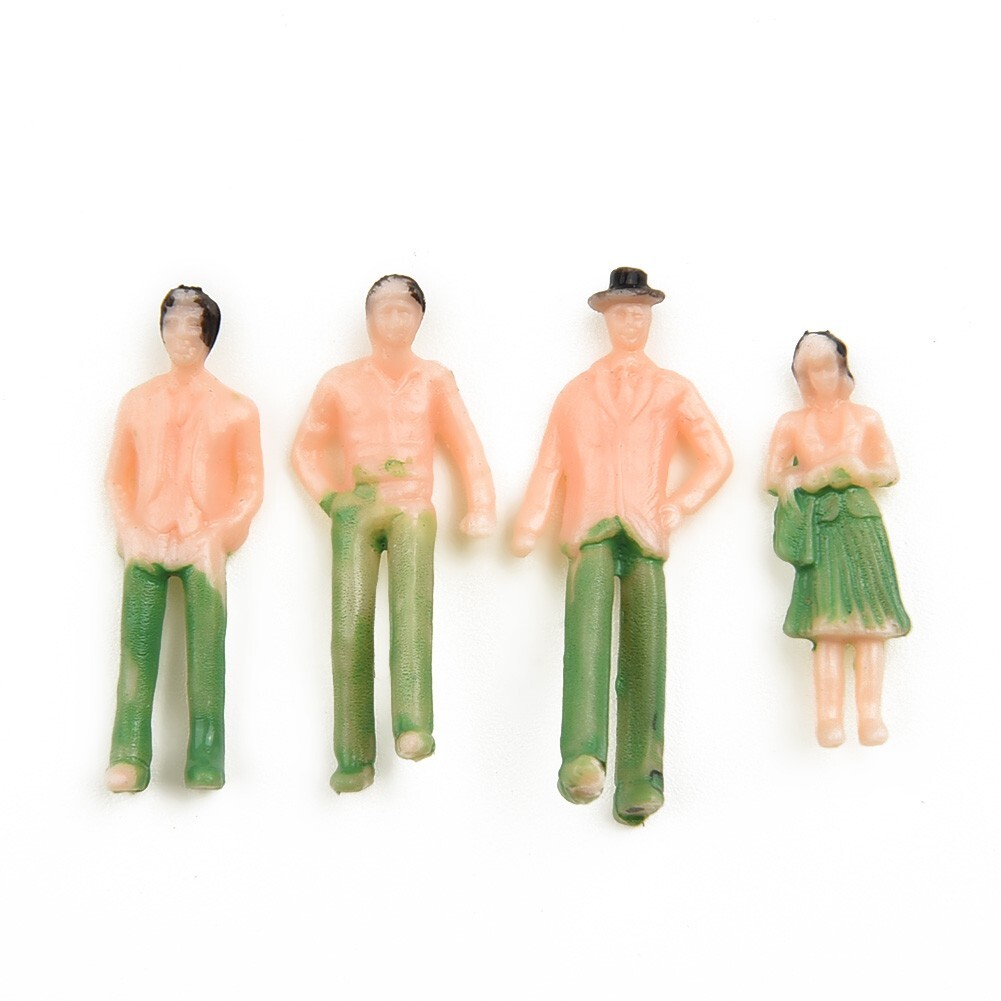 25/100pc 1:75 Painted Model Train People Figures For Railway Scenery ...