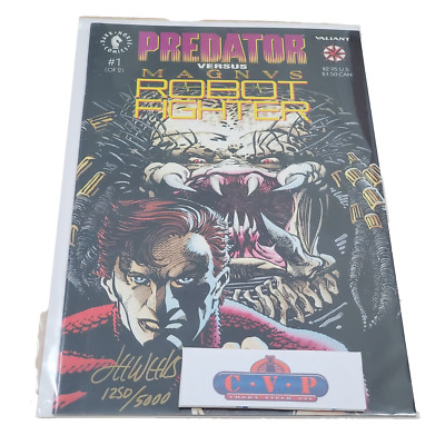 PREDATOR vs MAGNUS ROBOT FIGHTER 1 (NM 9.4) SIGNED by LEE WEEKS 1250/ ...