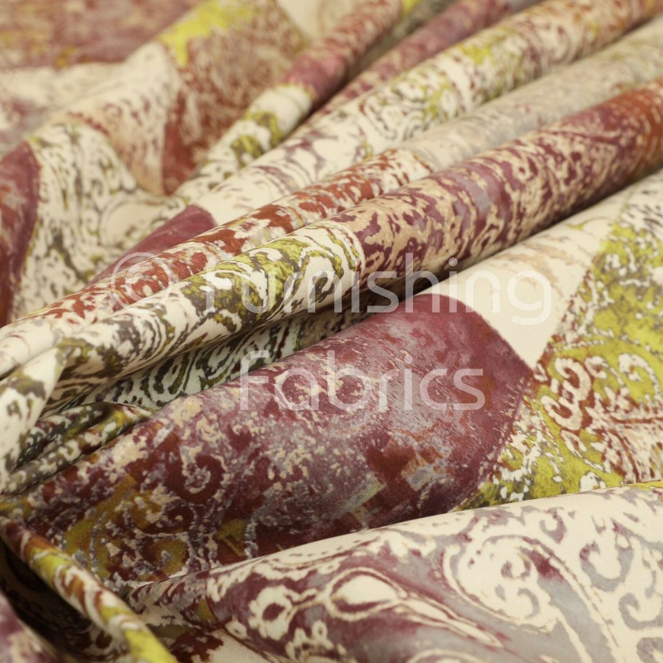 New Soft Printed Velvet Patchwork Damask Traditional Pattern Upholstery ...