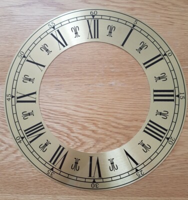 NEW - 12 Inch Chapter Ring Clock Zone Dial Face - Gold / Brass Finish ...