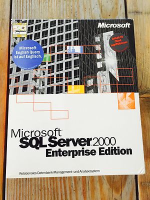MS SQL Server 2000 Enterprise Edition mit 25 Clients,Deutsch mit MwSt-Rechnung | eBay.de