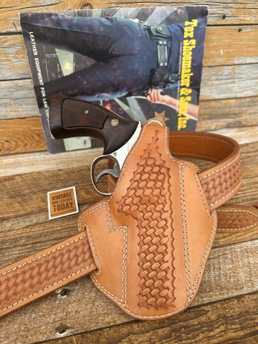 Vintage Tex Shoemaker 4PC Leather OWB Lined Holster For 4" K Frame ...
