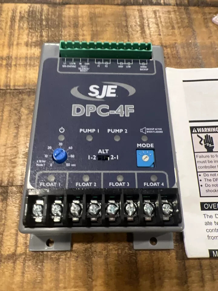 SJE DPC-4F Duplex Pump Controller 4 Float PC-240 | eBay