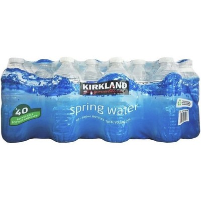 Kirkland Signature Spring Water 40-Pack 500ml Bottles | eBay UK