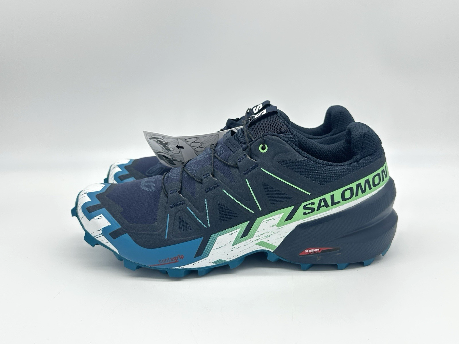 Salomon Speedcross 6 Men's Size 12 Hiking Shoes Blue Black Energy Cell ...