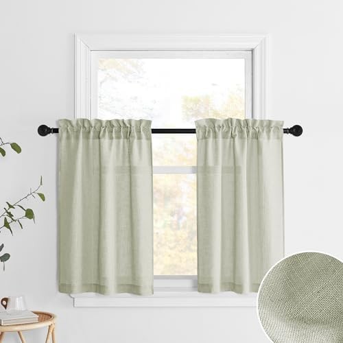 Pony Dance Small Curtains for Windows 36 Inches Long, 2 Panels Rod ...