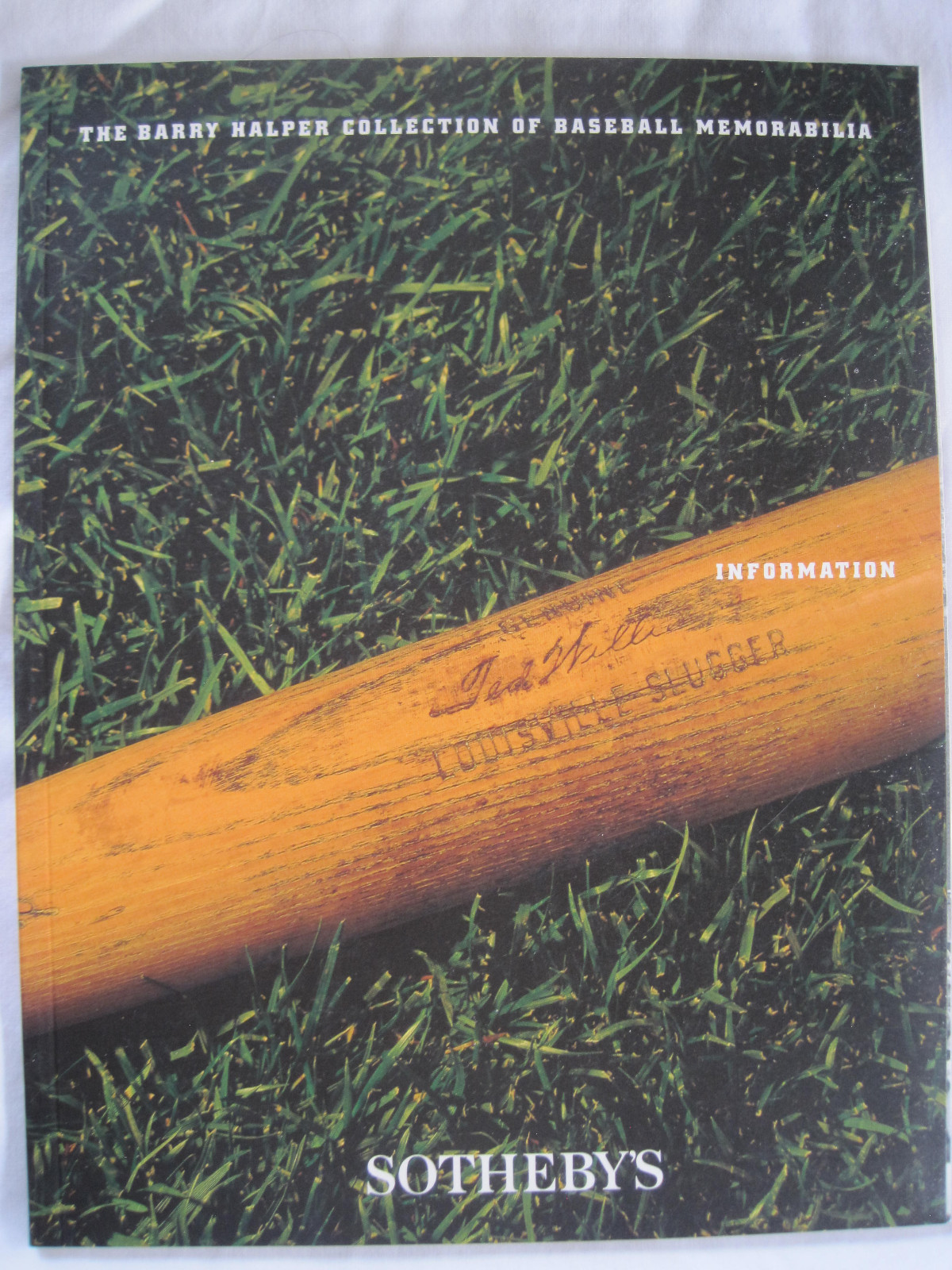 SOTHEBY'S THE BARRY HALPER COLLECTION OF BASEBALL MEMORABILIA ...