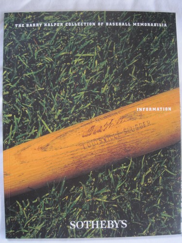SOTHEBY'S THE BARRY HALPER COLLECTION OF BASEBALL MEMORABILIA ...