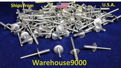 100 Panel Rivets Auveco #8313 AD66ABSLF ABL6-6A All Aluminum Rivets ...