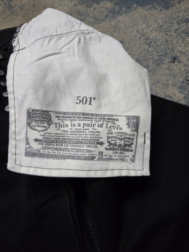 Levi's Men's 501 Original Fit Jean Black 36W x 30L 005010660 | eBay