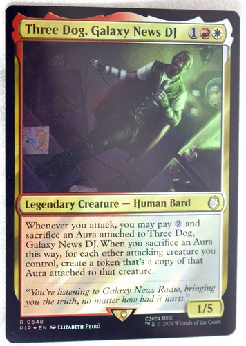 Three Dog, Galaxy News DJ [New, Near Mint] *Surge Foil* {Fallout MTG ...
