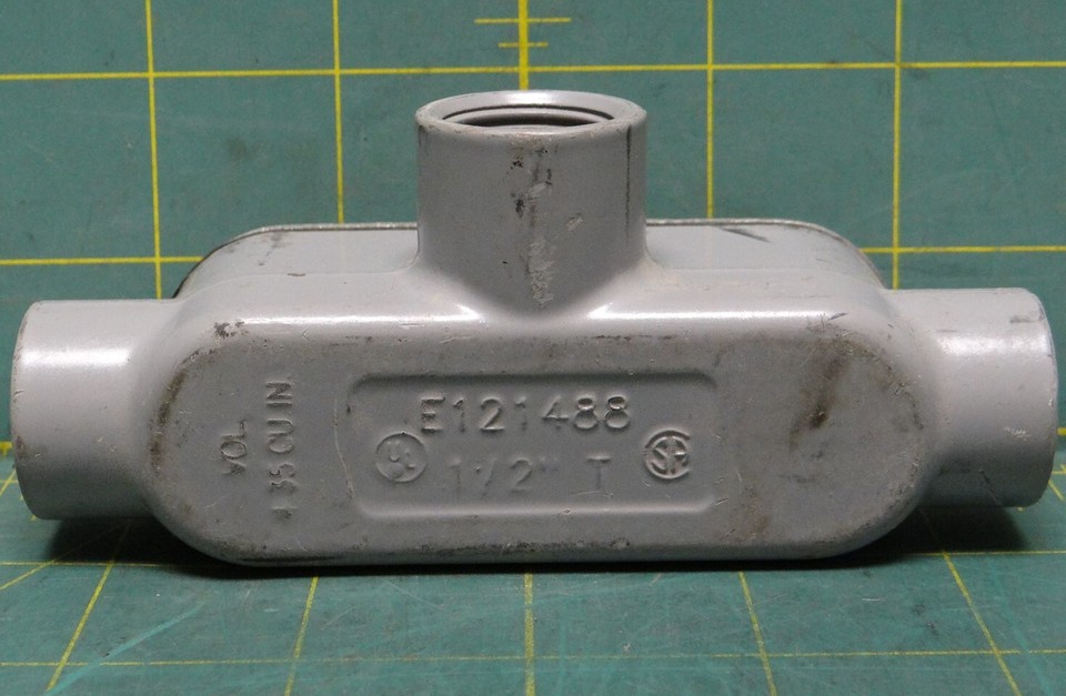 Unbranded E121488 1/2-Inch Type T Aluminum Threaded Conduit Body | eBay