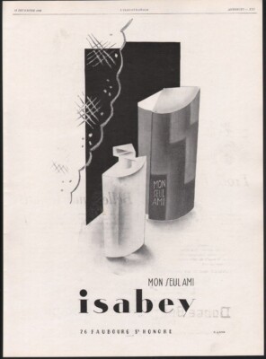 1928 ISABEY MON SEUL AMI COLOGNE PERFUME DECO BOTTLE FRAGRANCE PARIS ...