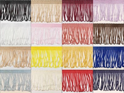 Quality Looped Fringe Trimming 25mm 50mm 75mm 20 Colours Various ...