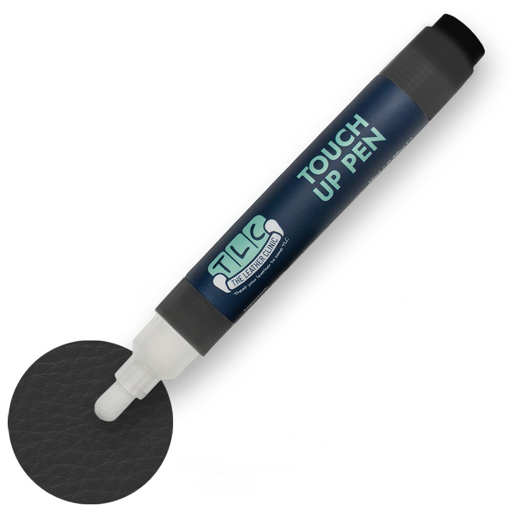 BLACK Leather Touch Up Pen. Repair, recolour, paint restore small areas ...