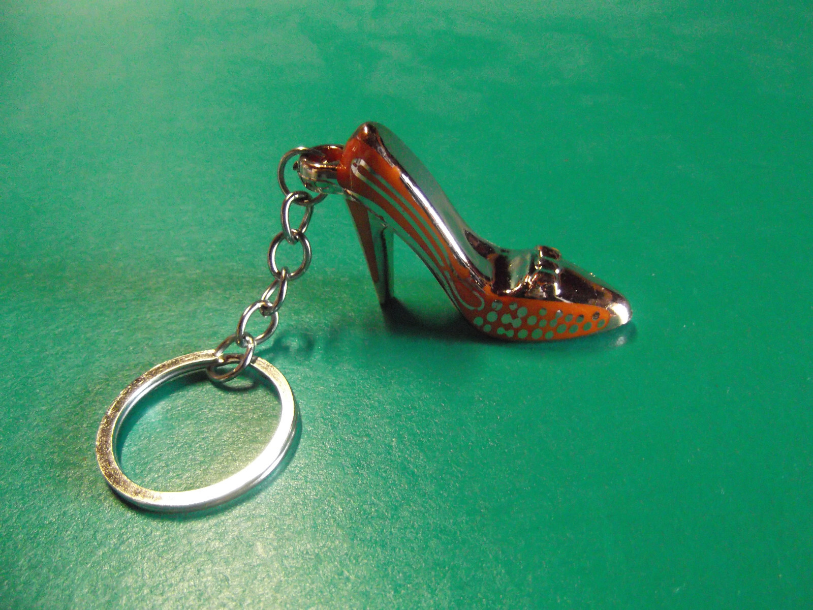 Unique Collectible Keychains Plastic 1.5"in Groovy Orange High Heel | eBay
