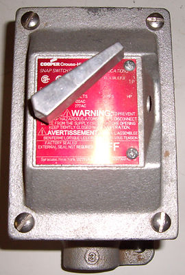 Crouse Hinds Explosion Proof Tumbler-Snap Switch EDS2129 (A1) | eBay