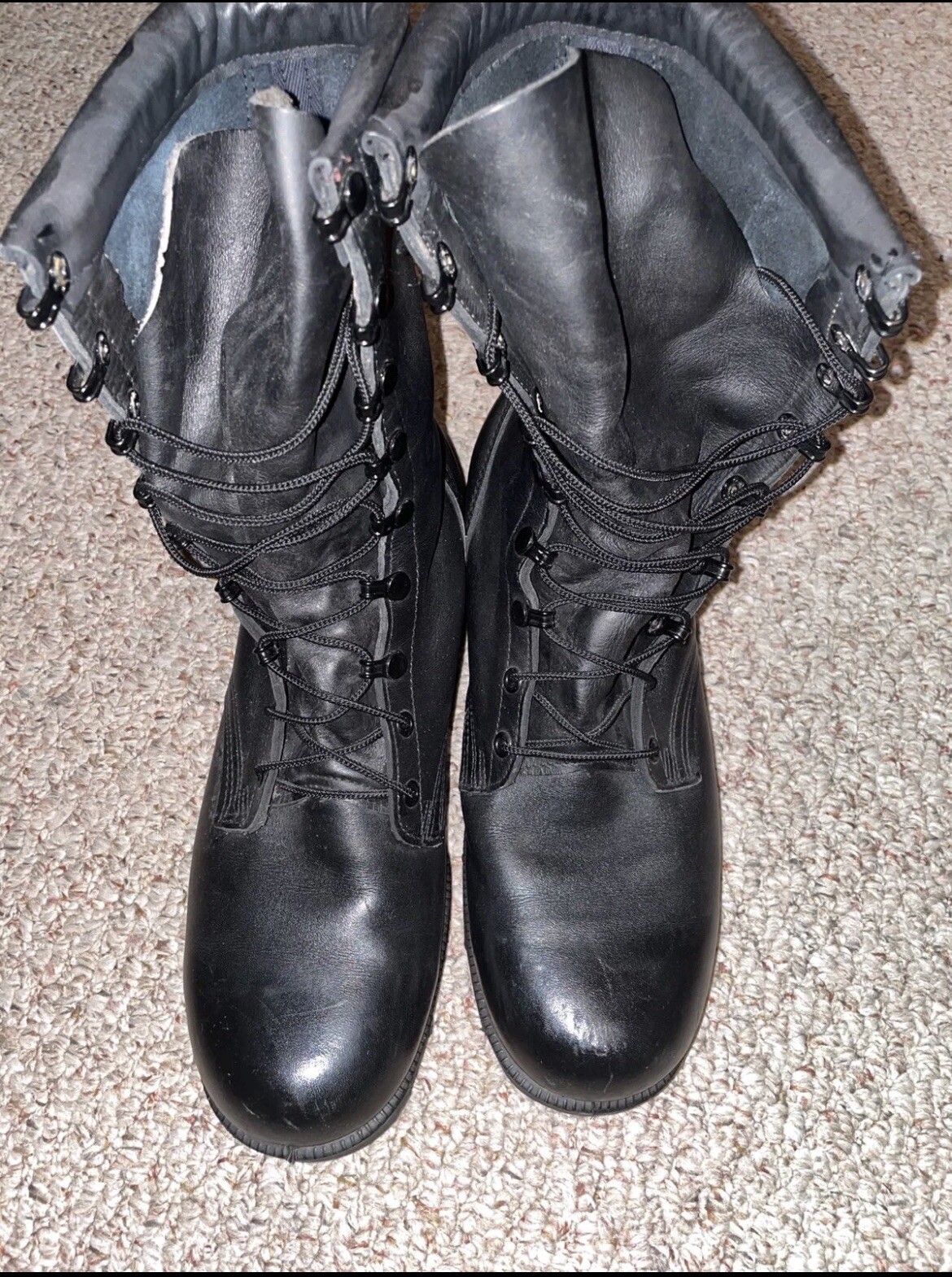 McRae men’s leather combat motorcycle police boots - Gem