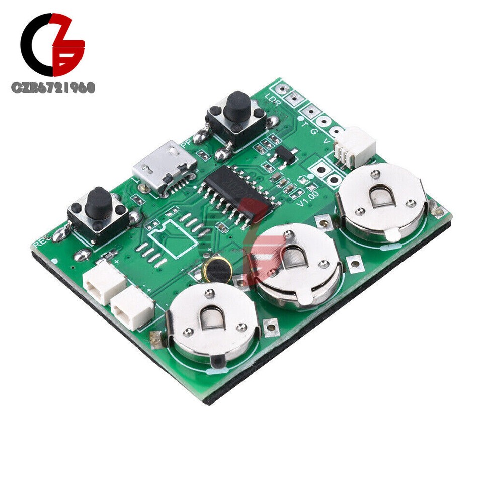 1-10pcs 100S Greeting Card DIY Recordable Voice Chip Music Box Sound ...