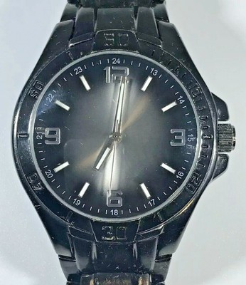 Vintage Allude Mens Black Diamond Analog Quartz 40mm Watch Hours~New ...