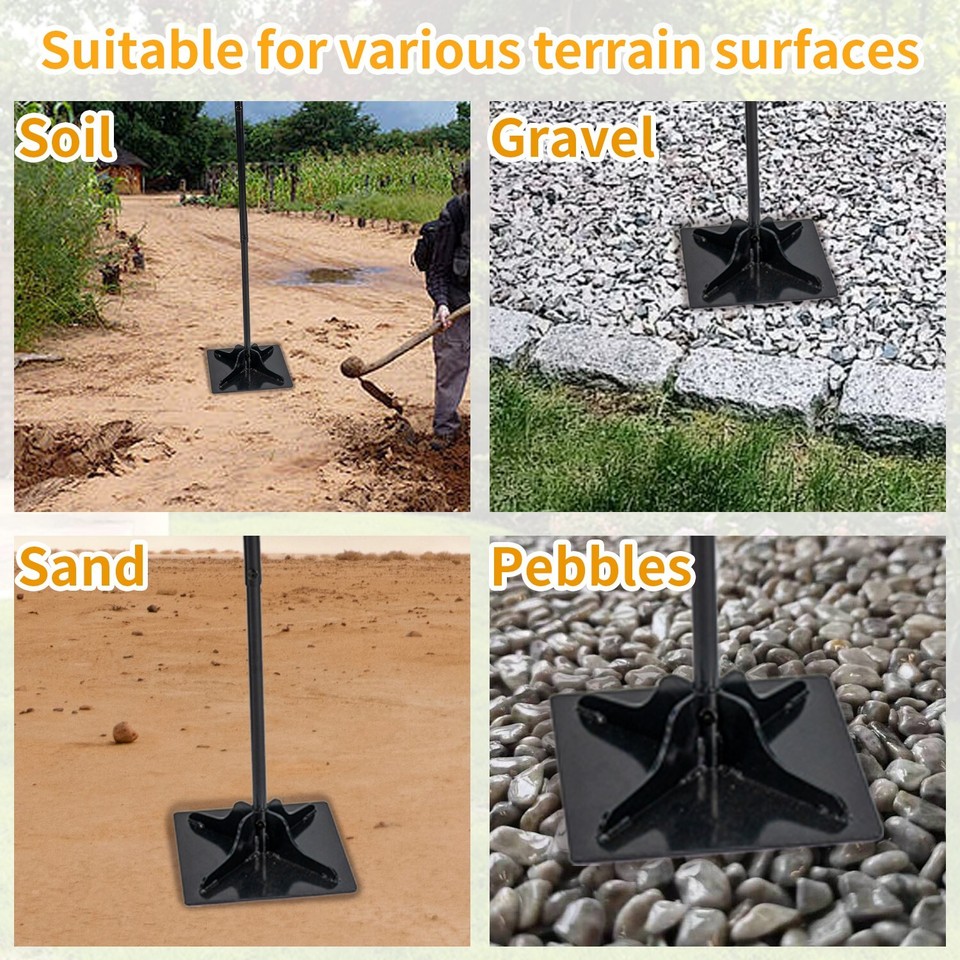 48" Hand Soil Tamper Tool for Leveling Ground Soil Installing Pavers ...
