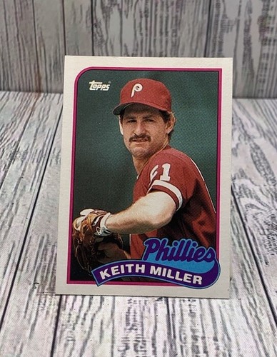 1989 Keith Miller Outfield Topps Philadelphia Phillies Baseball Card ...