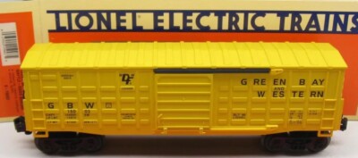 LIONEL GREEN BAY WESTERN WAFFLE SIDED BOX CAR 6-15003 O GAUGE TRAIN ...