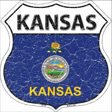 Kansas State Flag Highway Shield Metal Sign HS-124 | eBay