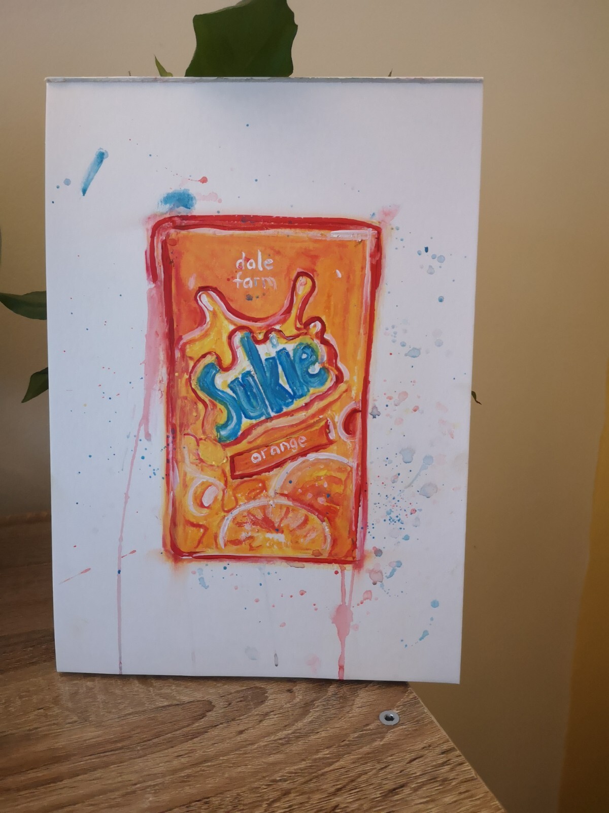 Sukie Orange Drink acrylic And Oil pastel Drawing On Heavy Paper. A4 ...