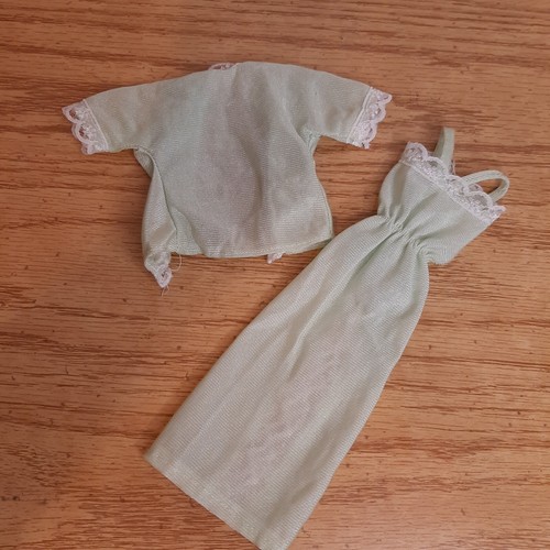 Vtg Barbie or Bild Lilli Clone Risque Green Nightgown & Robe Lace Sexy ...
