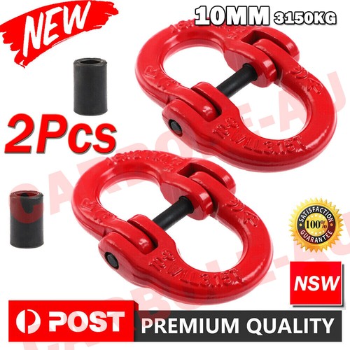 2Pcs Hammerlock Coupling Link 10mm Safety Chain Connector 3150kg Work ...