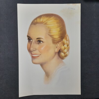 Rare Vintage 1950’s “Evita” Eva Duarte de Peron Drawing Argentina | eBay