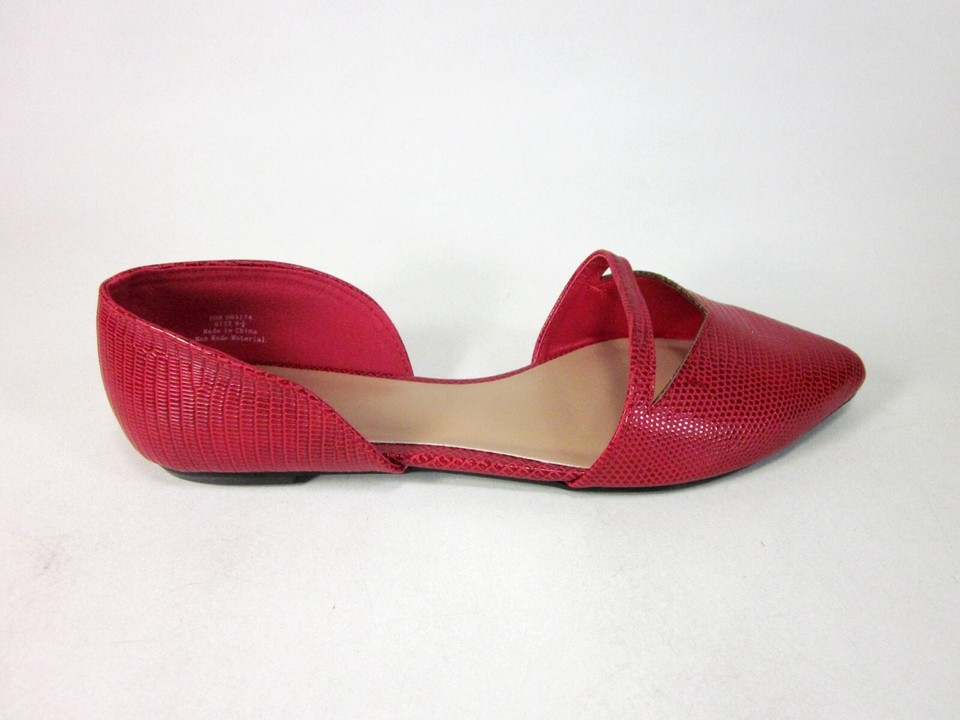 JOURNEE COLLECTION WOMEN'S BRAELY POINTED TOE BALLET FLATS,RED,US 9.5 ...