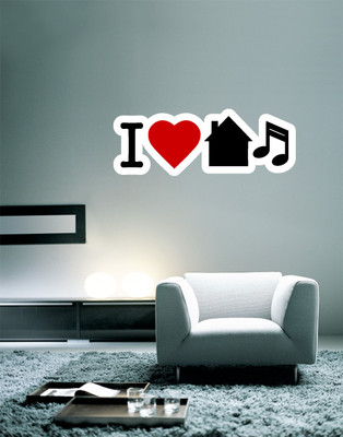 I Love House Music Wall Decal Large Vinyl Sticker 30" x 11" | eBay