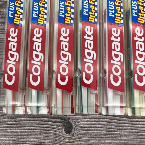 6 Colgate PLUS Ultra Fit Bi-Level Toothbrush Diamond Shaped Compact ...