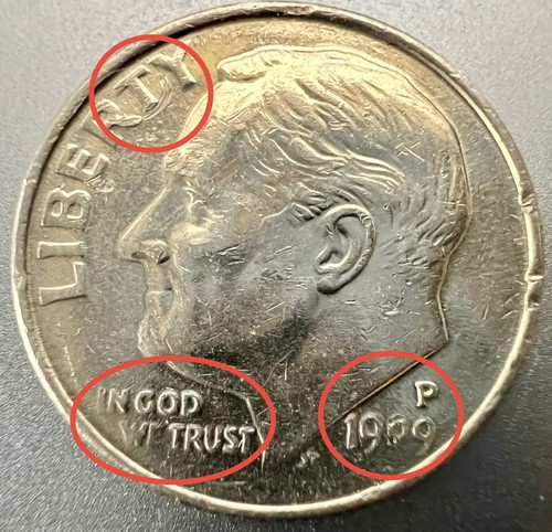 1999? (See Photos) Roosevelt Dime- Double Stamped date? 1999? Error | eBay