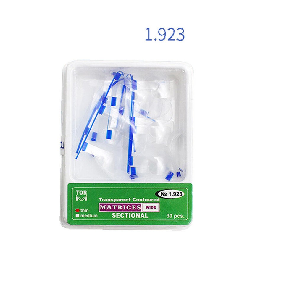 30Pc/Box Dental Transparent Plastic Matrix Sectional Contoured Matrices ...