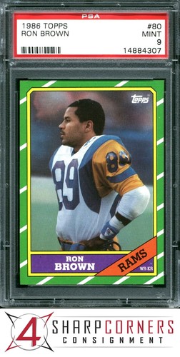 1986 TOPPS #80 RON BROWN RC RAMS PSA 9 | eBay
