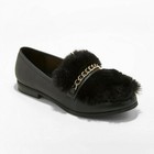 Womens A New Day for Target Sal Black Faux Fur Chain Loafers Shoes NWOB ...